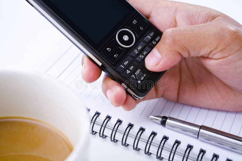 Hand Pressing Cell Phone Keypad Stock Photo - Image of fingers, hand ...