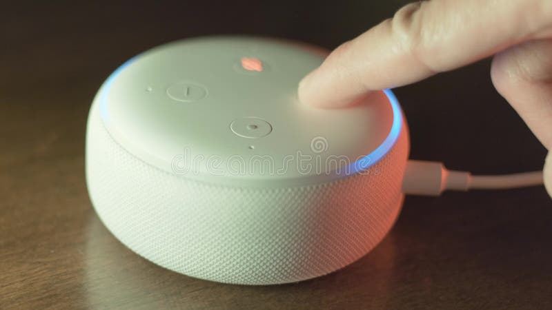 An Amazon Alexa on a White Background Stock Video - Video of audiobooks ...