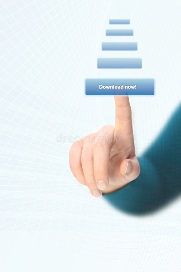 Hand pressing button play stock photo. Image of object - 23459516