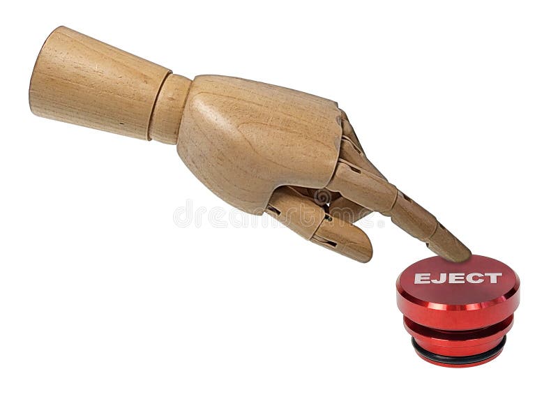 Hand Pressing an Eject Button Stock Photo - Image of button, dislodge ...