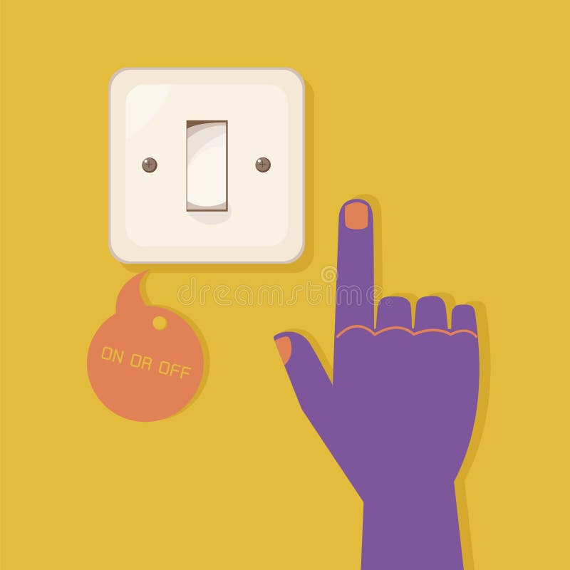 Hand pressing stock vector. Illustration of power, finger - 30674761