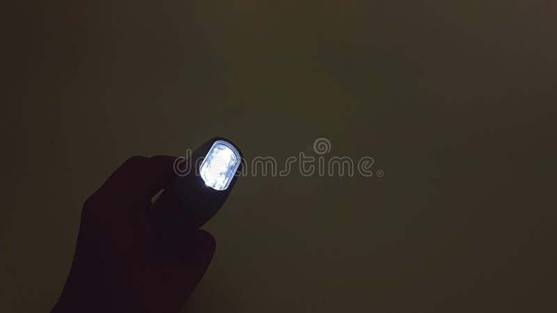 Hand Pressing LED Flashlight Red Plastic Holder with Hand Rope Stock ...
