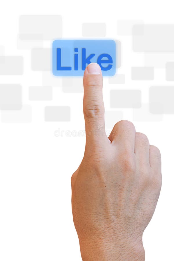 Hand pressing like button stock photo. Image of like - 21027492