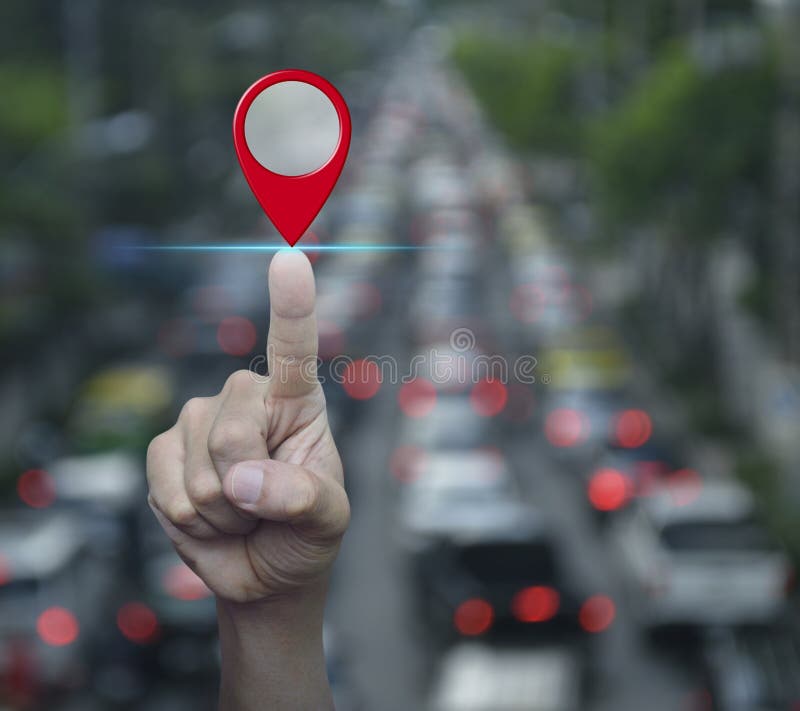 Map Pointer Navigation Concept Stock Image - Image of blur, place ...