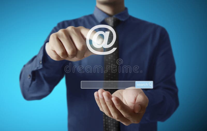 Hand Pressing Modern Social Button Stock Image - Image of community ...