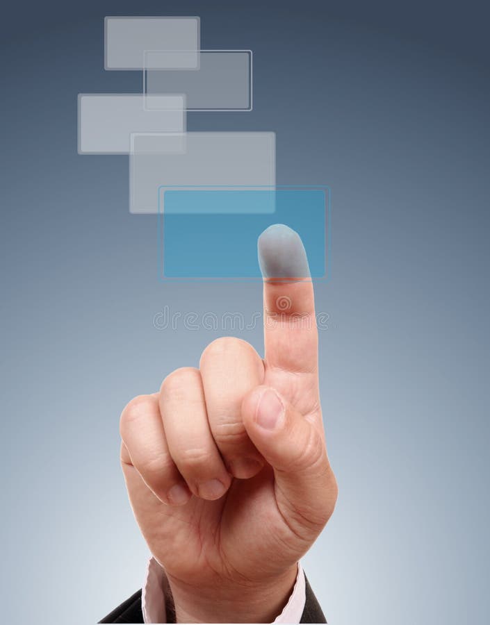 Woman hand on screen stock image. Image of transfer, cancel - 18947025