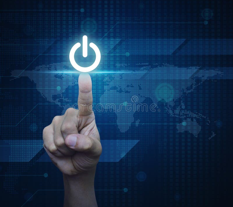 673 Computer Power Button Pressing Stock Photos - Free & Royalty-Free ...
