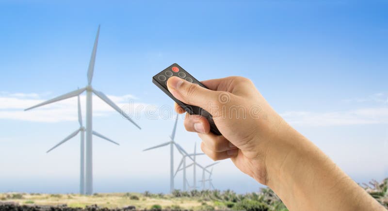 Controlling the Wind Turbines Stock Photo - Image of nature, concept ...