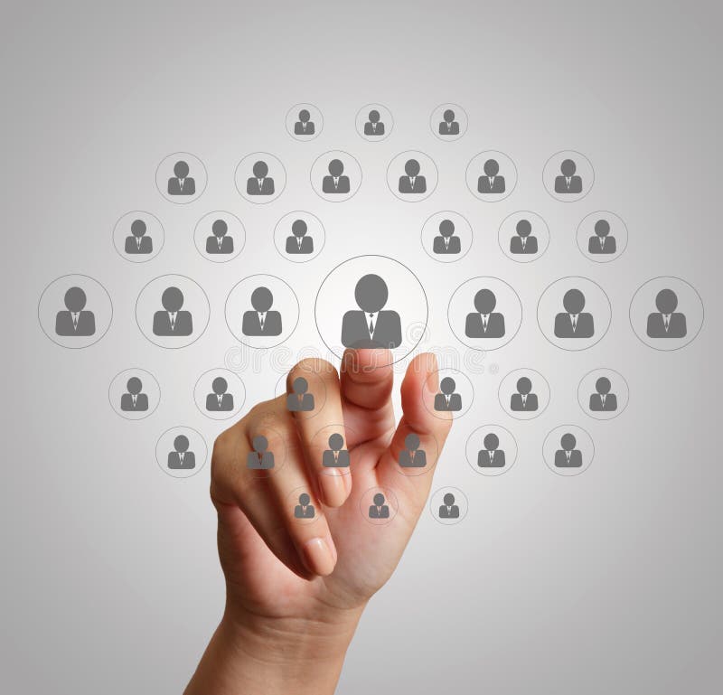 Hand Holding Virtual Icon of Social Network Stock Photo - Image of ...