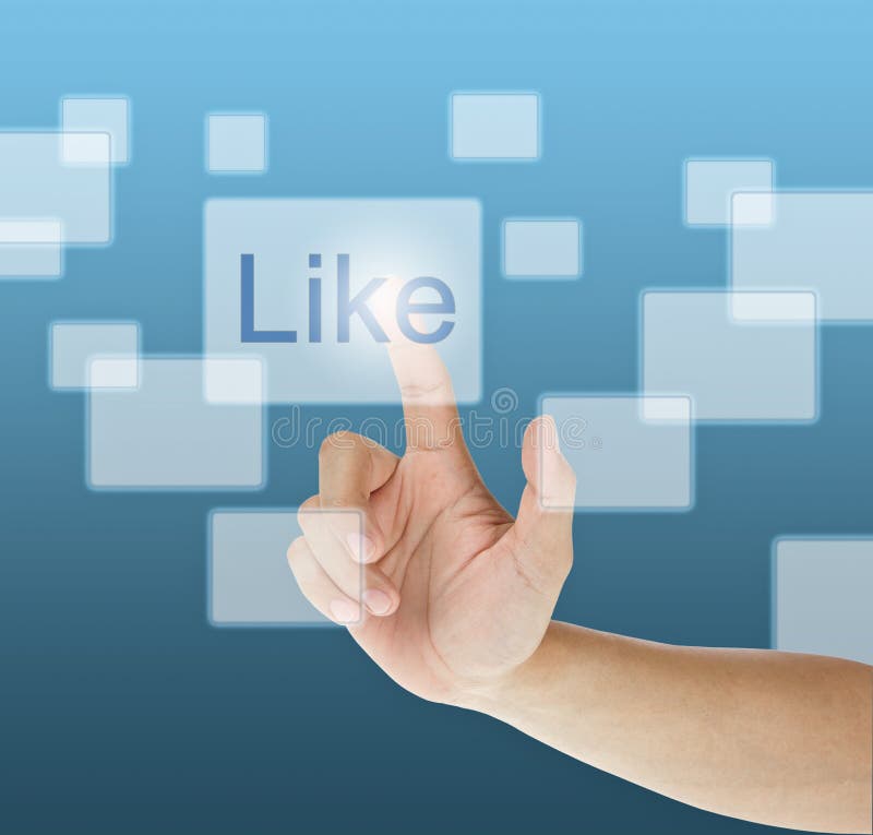 Like Message on Keyboard Button, Social Media Concepts Stock Photo ...