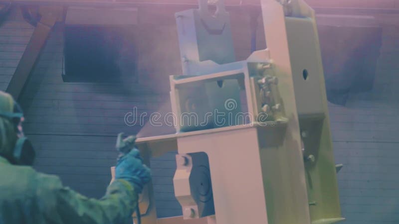 Hand Priming of a Metal Surface by Spray Gun Stock Video - Video of ...