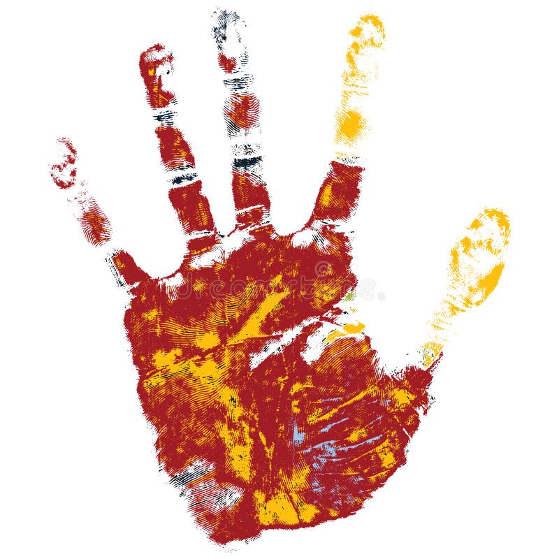 Hand print - stop stock illustration. Illustration of anatomy - 10069351