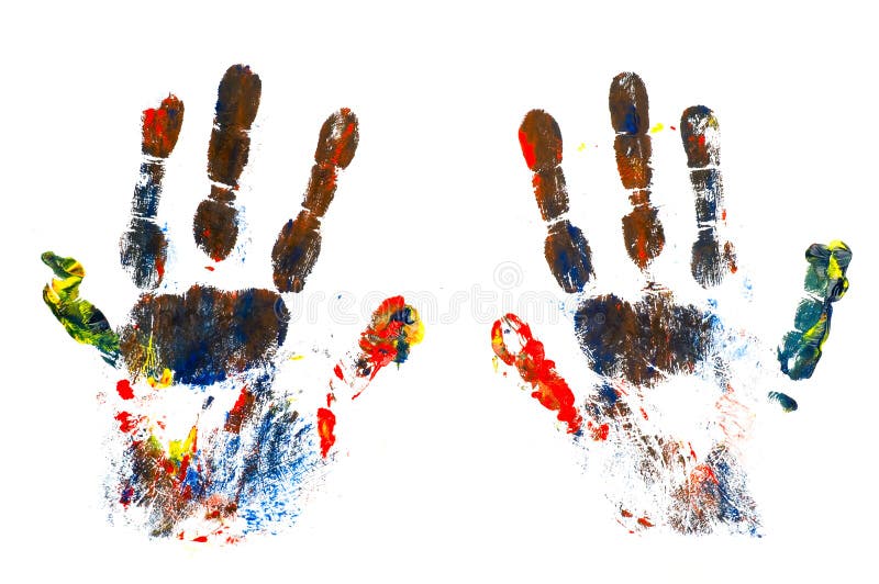 Hand print stock photo. Image of modern, finger, paint - 18242640