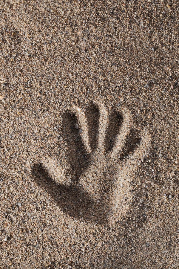 Hand print stock photo. Image of touch, sand, print, textured - 19510284