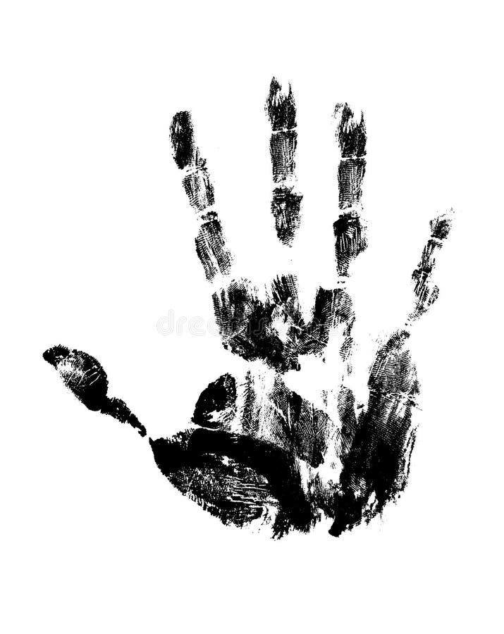 Hand Print with Ink Splatter Stock Vector - Illustration of banner ...