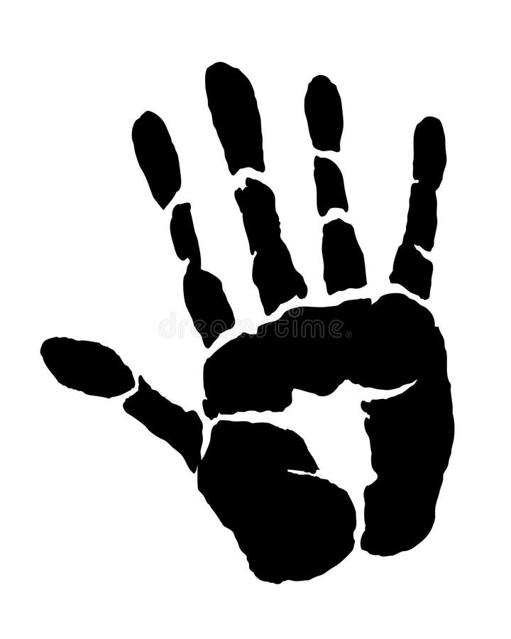 Hand print stock vector. Illustration of splatter, splat - 5198964