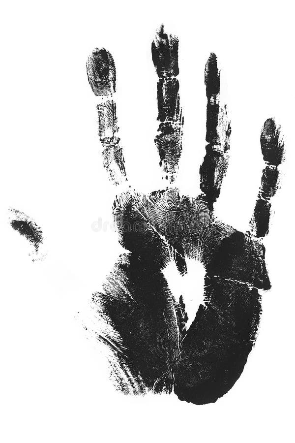 Hand Print stock illustration. Illustration of paint, identification ...
