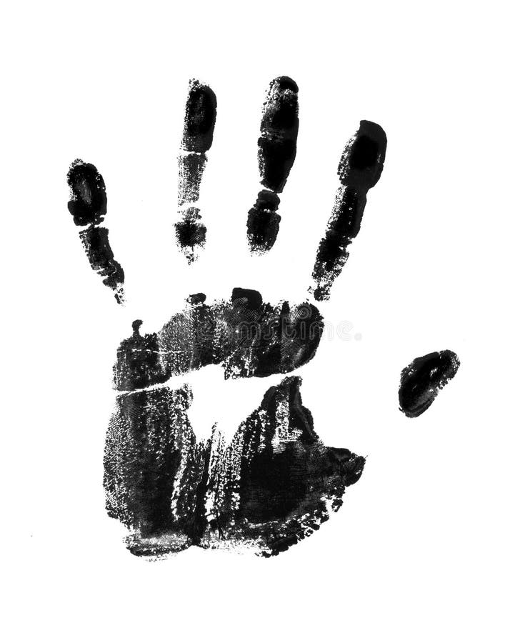 Hand print / Vector stock vector. Illustration of black - 14438072