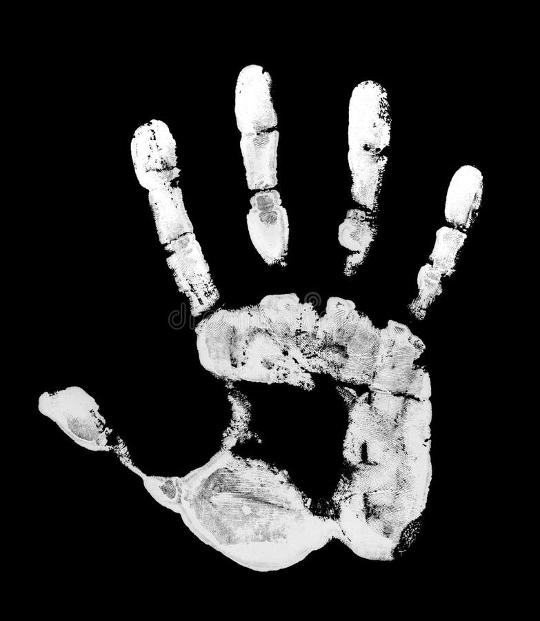 Greasy white hand print stock illustration. Illustration of handprint ...