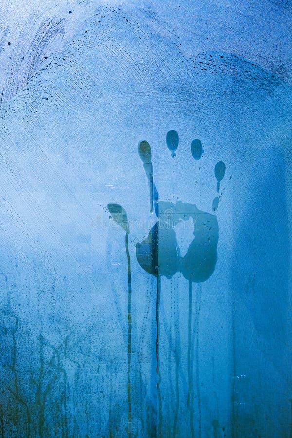 Hand Print on the Bathroom Mirror Stock Photo - Image of dream, fingers ...