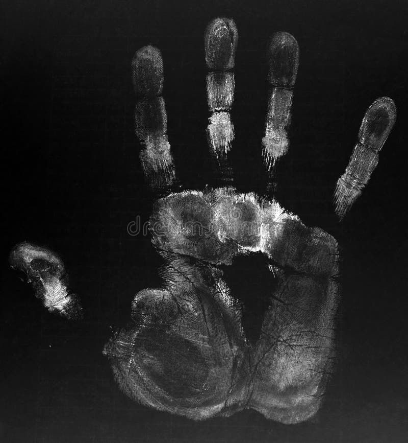 Hand Print Isolated on White Stock Image - Image of paint, handprint ...