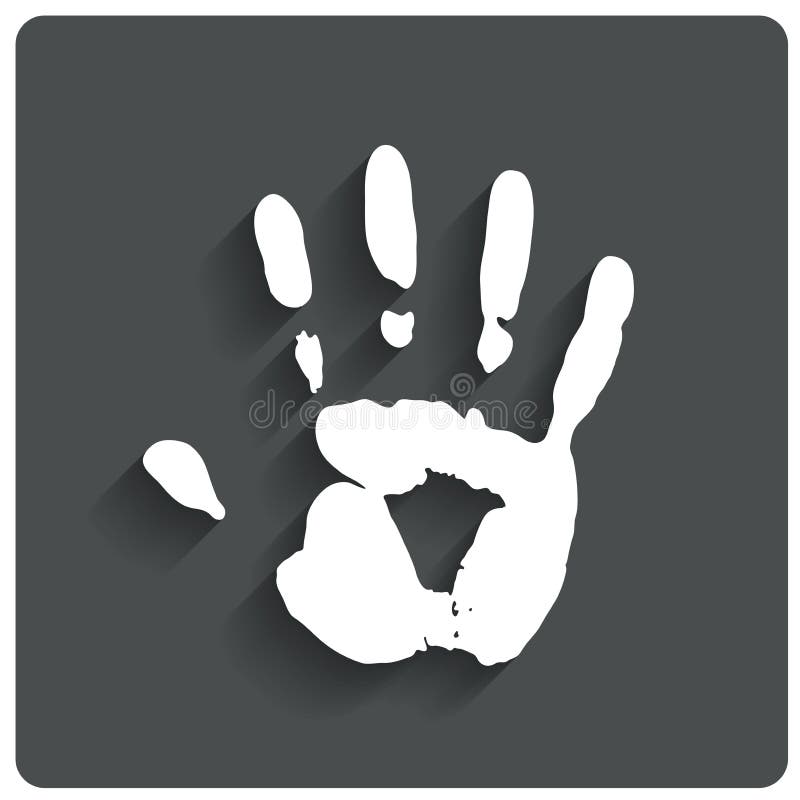 Hand print stock vector. Illustration of human, finger - 886021