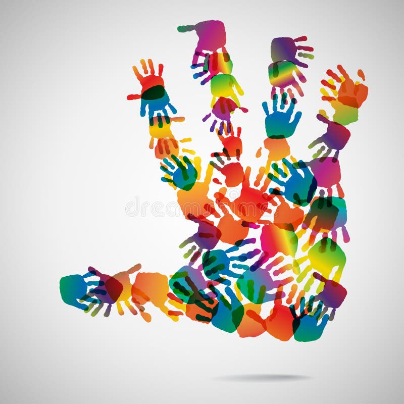 Hand Print icon. stock vector. Illustration of colour - 30546611