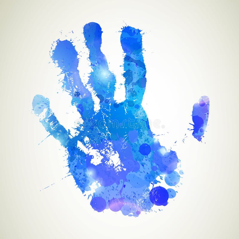 Hand Print stock illustration. Illustration of hand, drawing - 38068779
