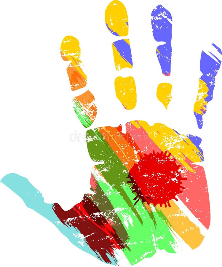 Hand print - stop stock illustration. Illustration of anatomy - 10069351