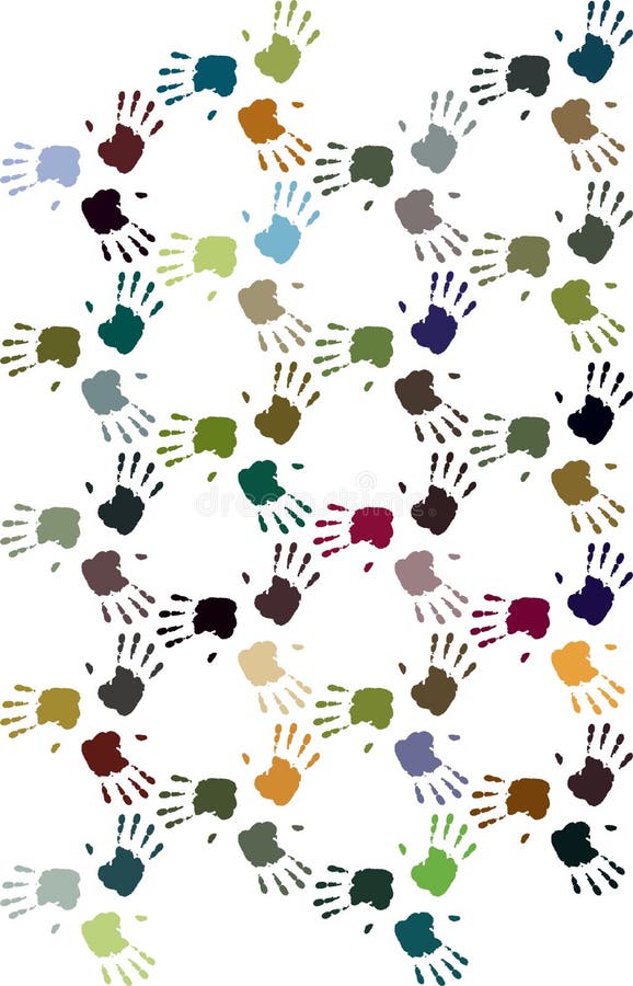 Hand print pattern stock illustration. Illustration of science - 11824930