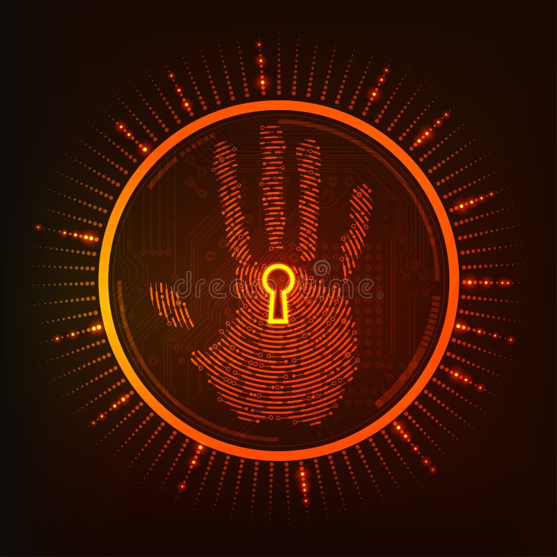 Hand Print stock vector. Illustration of modern, identification - 101480840