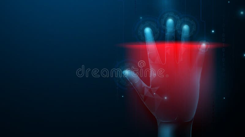 Hand Print Security through Human Fingerprints. Safety Cyber Security ...