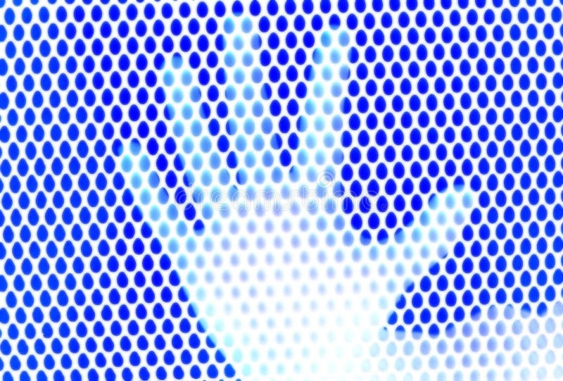 Hand print on sensor board stock illustration. Illustration of cyber ...