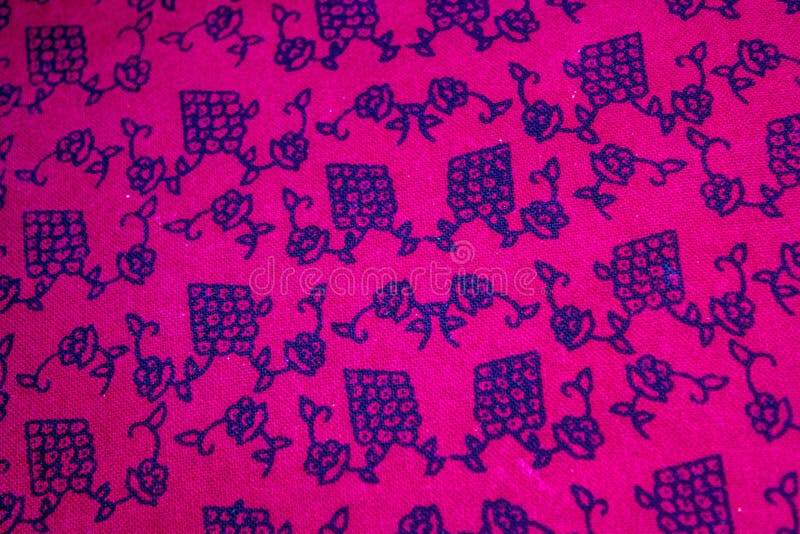 Hand printing fabric stock image. Image of hand, floral - 58784211