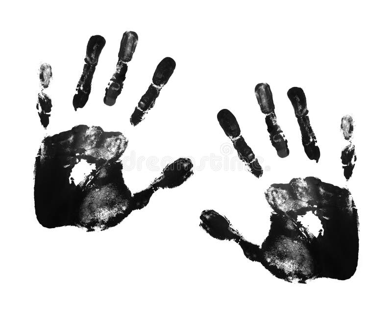 Black Handprint stock photo. Image of authentication, identification ...