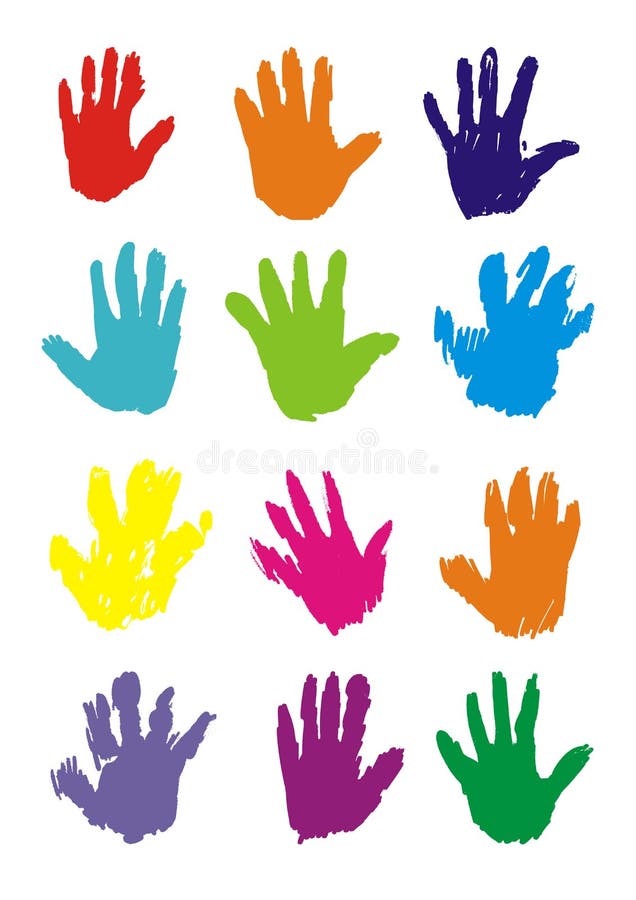Hand Prints, stock vector. Illustration of child, male - 21678515