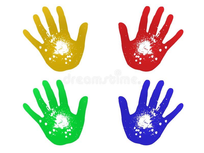 Hand Prints stock illustration. Illustration of paint - 26200886