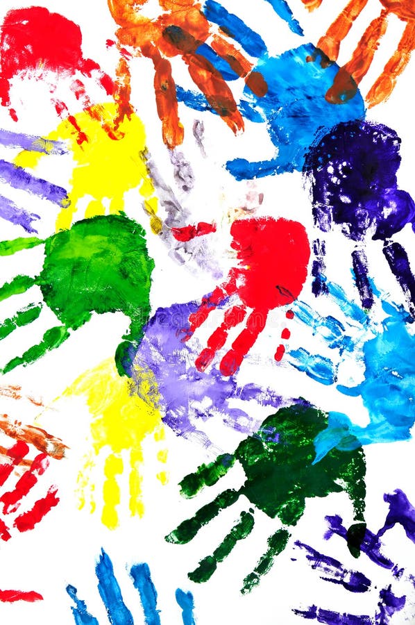 Hand prints stock photo. Image of abstract, palm, friendship - 4022940