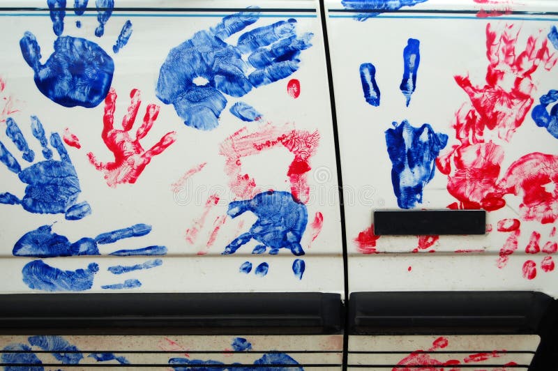 Hand prints stock image. Image of closeup, finger, palm - 81048363
