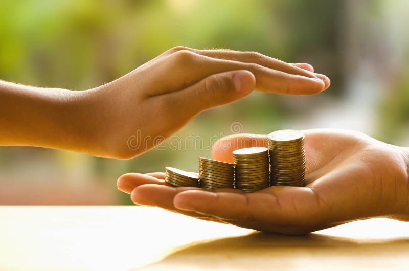 Hand Protect Money and Save Money Stock Photo - Image of dollar, real ...