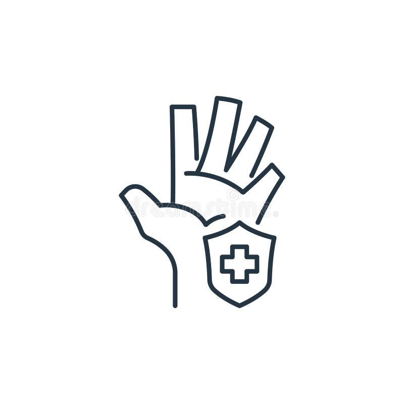 Hand Protection Vector Icon. Hand Protection Editable Stroke Stock ...