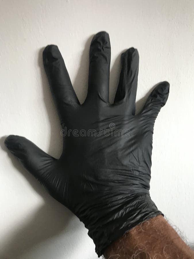 Hand in black glove stock photo. Image of hand, measure - 193473436
