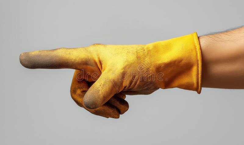 Hand Protective Glove Points Side Concept Construction Repair Stock ...