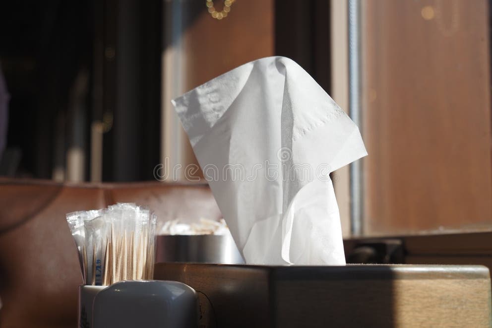 Hand Pull Out a Piece of Tissue from Tissue Paper Box Stock Photo ...