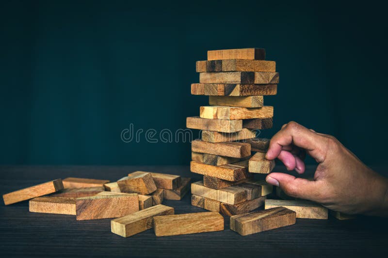 Hand Pull Wooden Block Tower Stack in Pyramid Stair Step with Caution ...