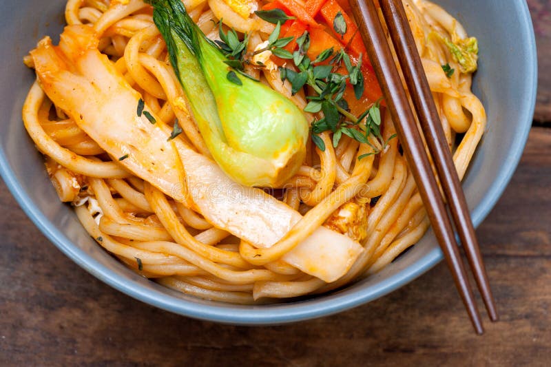 Hand pulled ramen noodles stock image. Image of closeup - 47387891