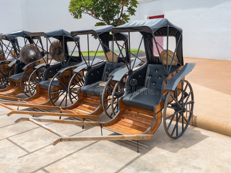 Hand pulled rickshaw stock image. Image of culture, chinese - 105015349