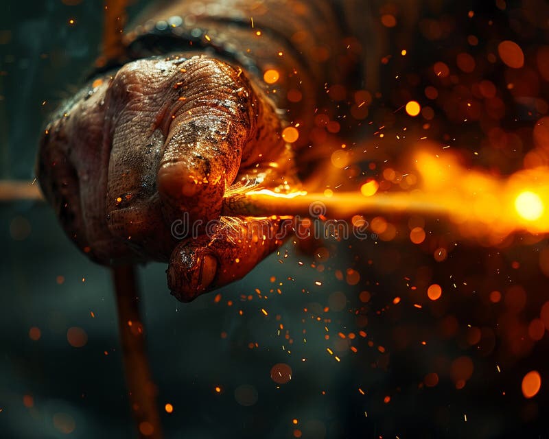 Hand Pulling Back a Slingshot Stock Photo - Image of thrill, shift ...