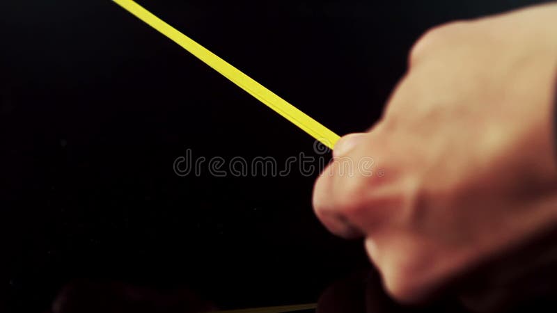 Hand Pulling Electrical Power Electrical Energy Output. Turn on the ...