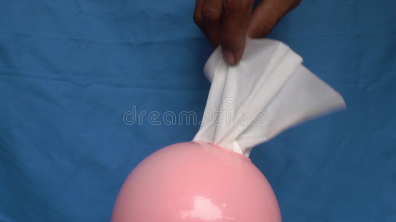 Hand Pulling Out the Tissue Paper from the Box Stock Footage - Video of ...